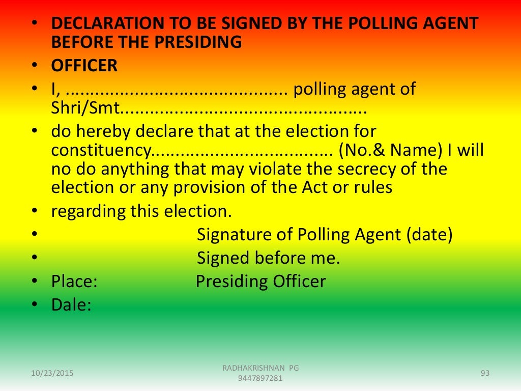 Polling officers pdf powers,duties and functions