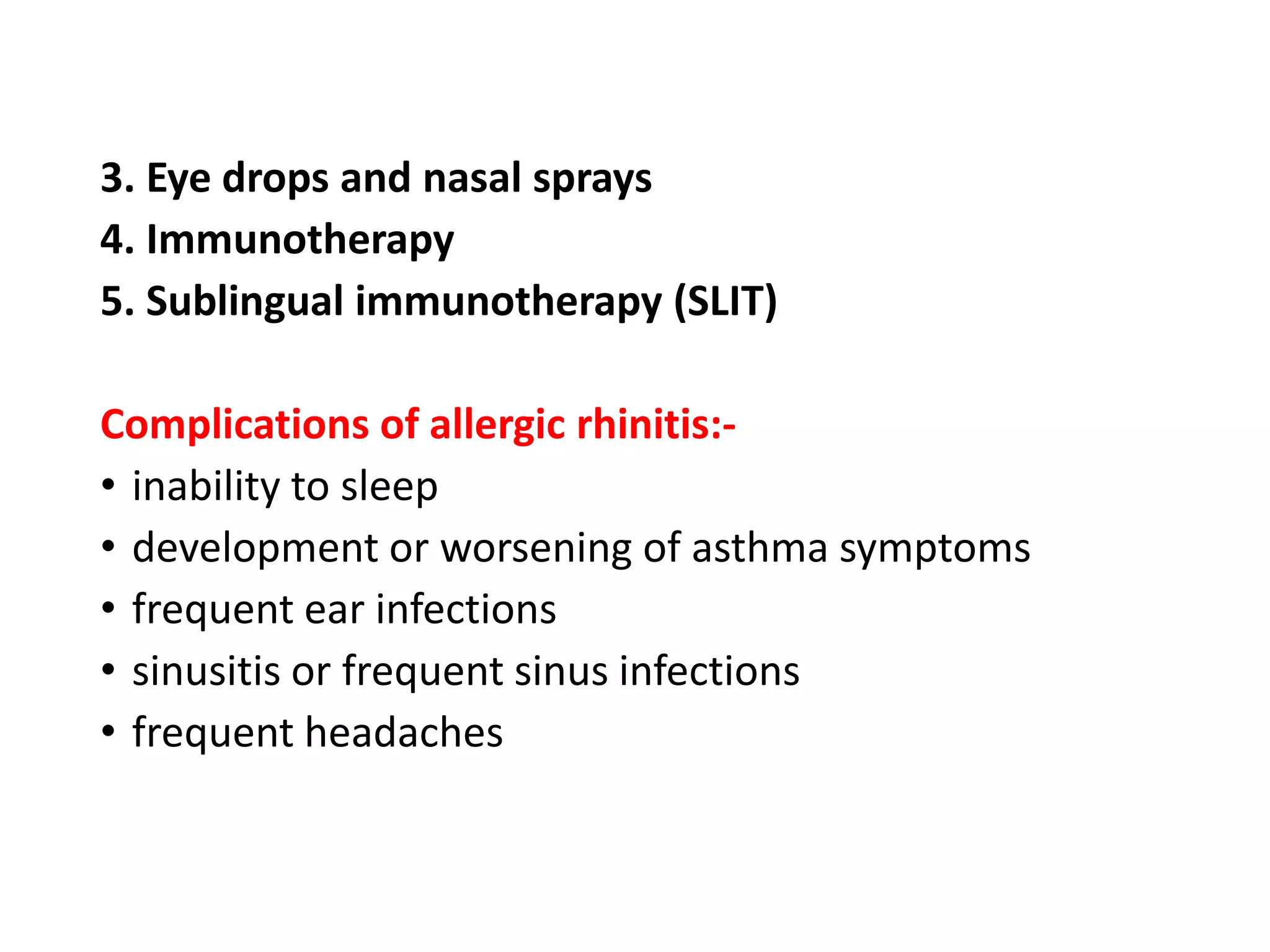 Pollinosis(allergic rhinitis), insect allergy & food allergy | PPTX