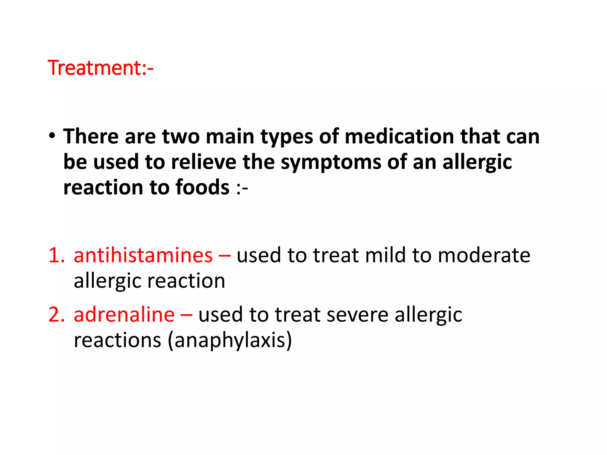 Pollinosis(allergic rhinitis), insect allergy & food allergy | PPTX
