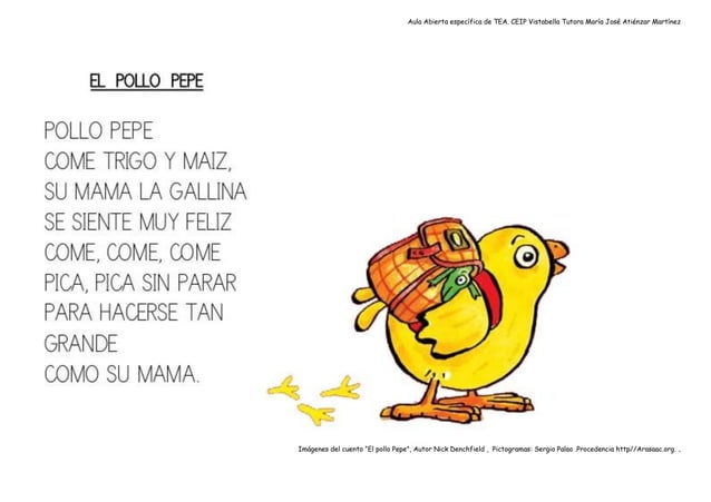 Actividades del cuento "El pollo Pepe" de Nick Denchfield y Ant Parker ...
