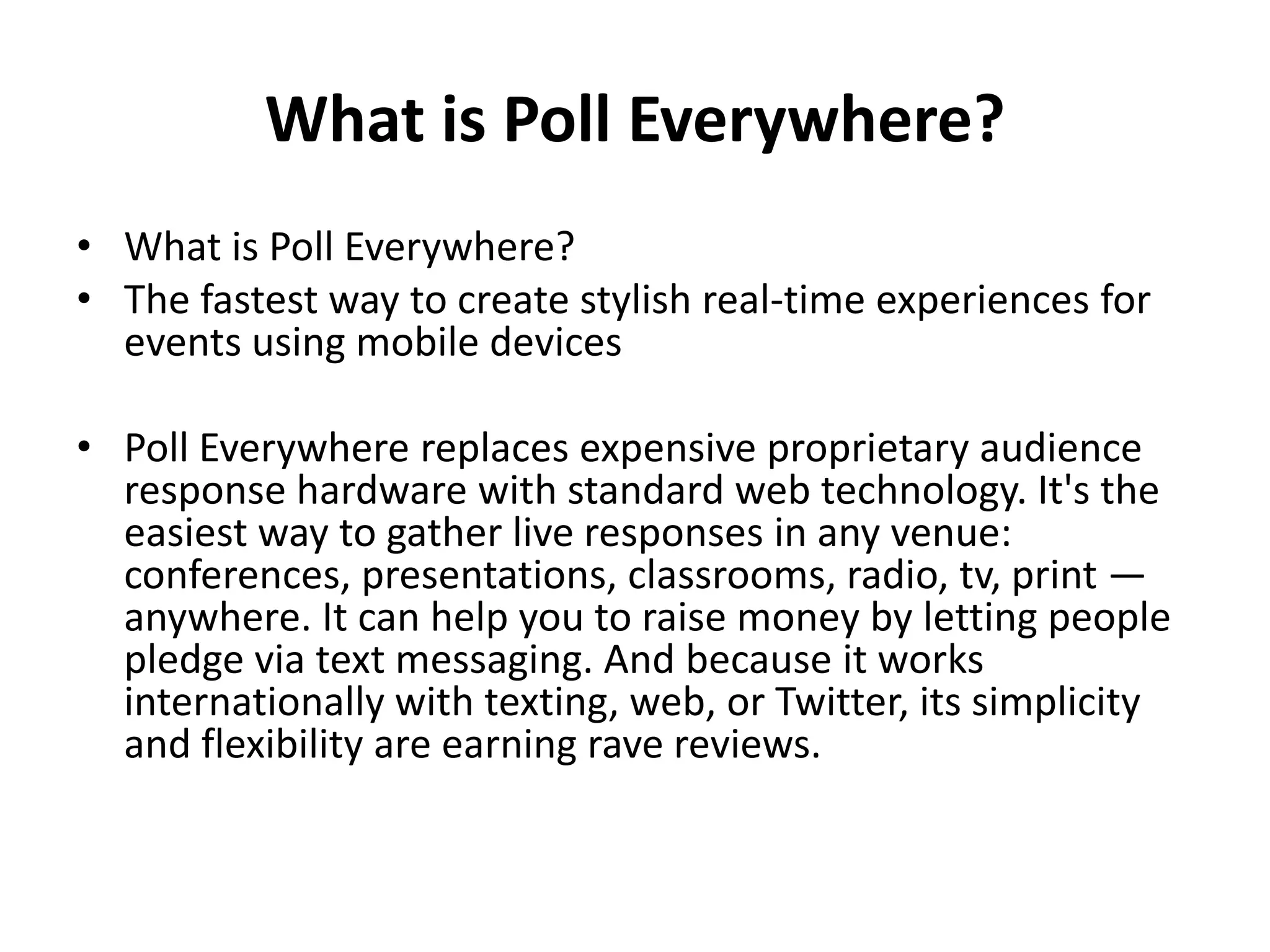 Pollslide | PPT | Free Download