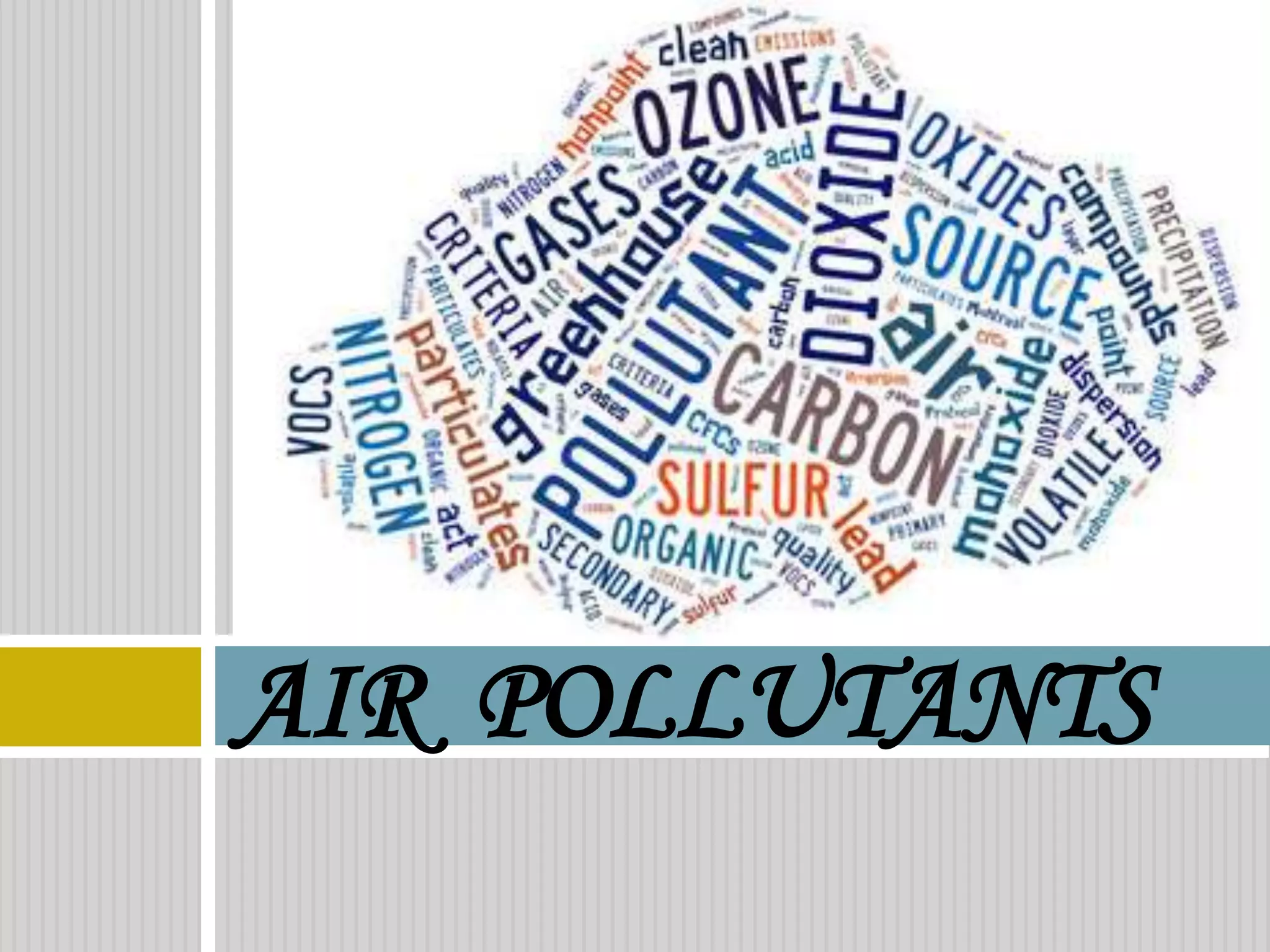 AIR POLLUTANTS: Types, Sources & Health Effects | PPT