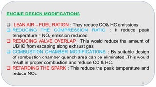 Pollutant formation and control in engine | PPTX