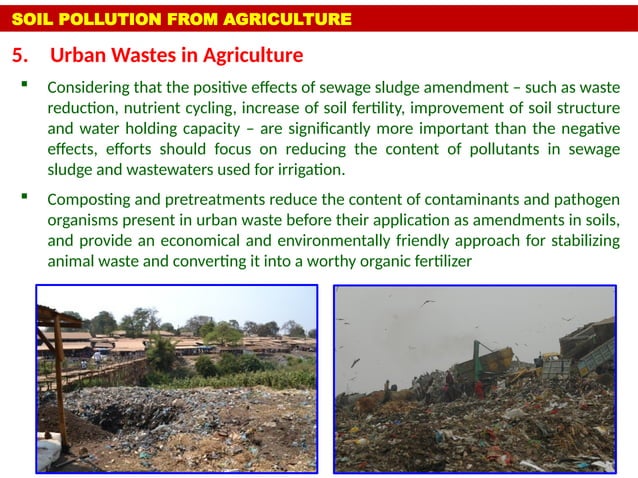 Polluted Soils, causes for soil pollution and problems associated | PPTX