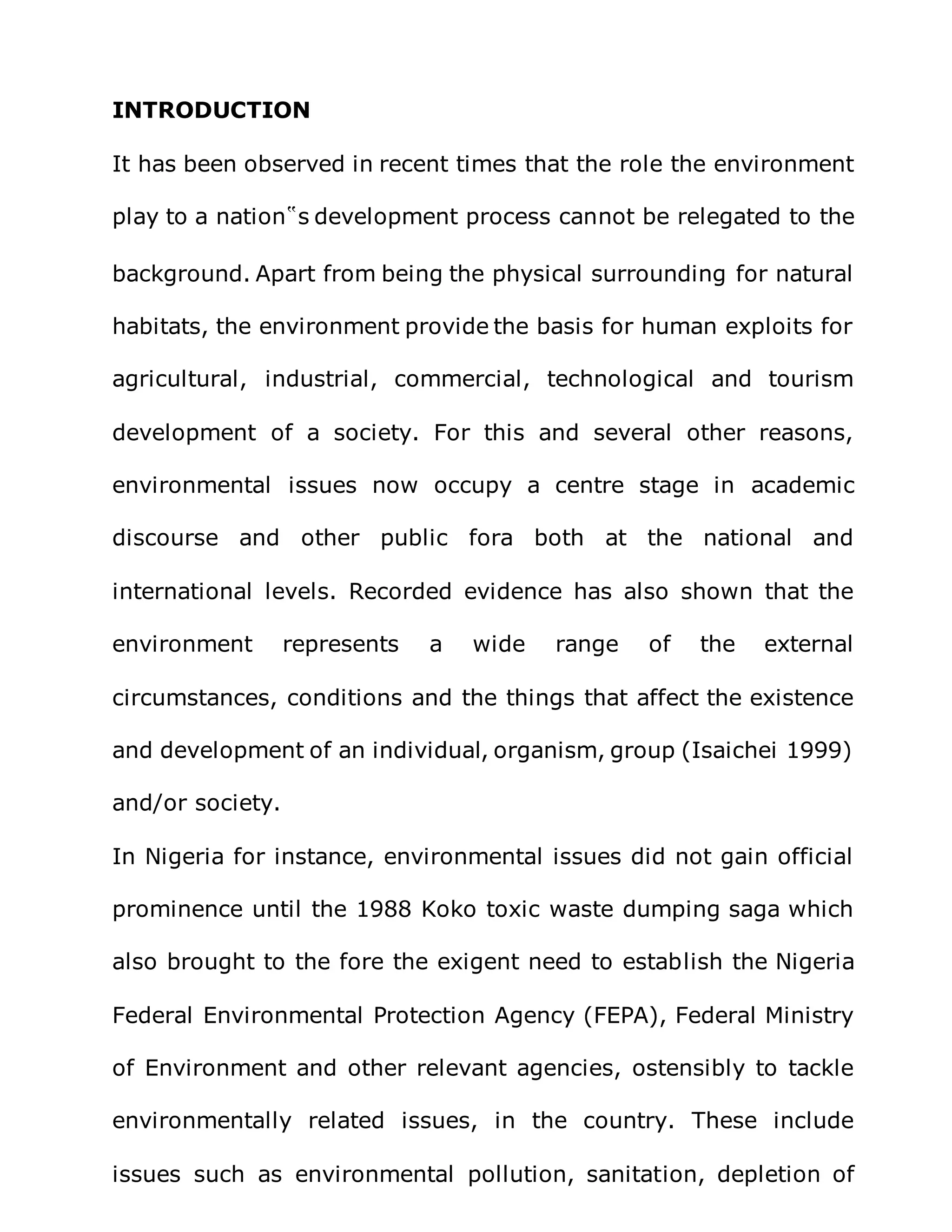 environmental Pollution | DOCX