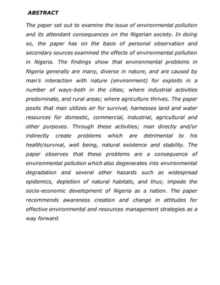 environmental Pollution | DOCX