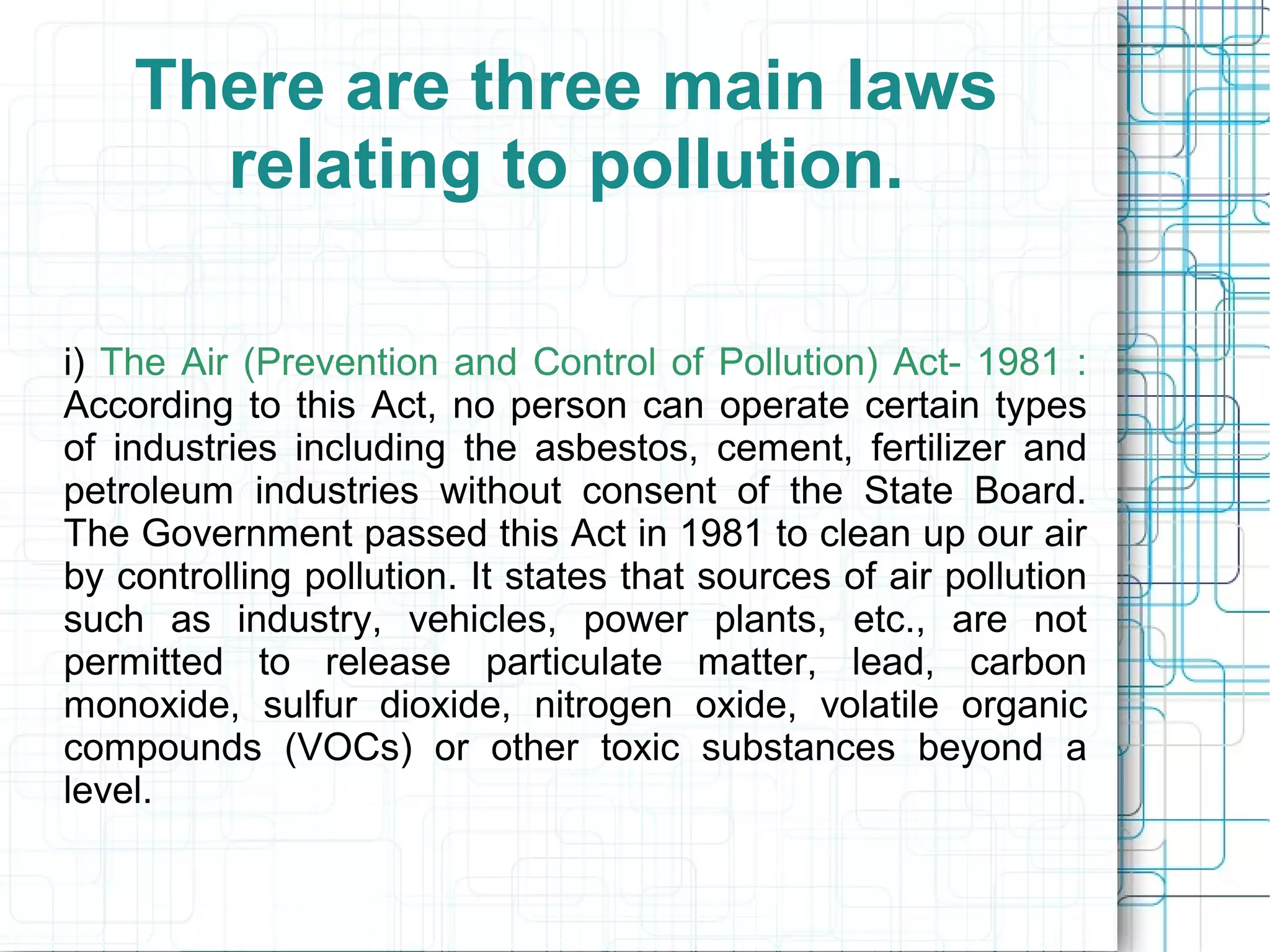 Pollution Control Measures | ODP | Environmental Services Industry ...