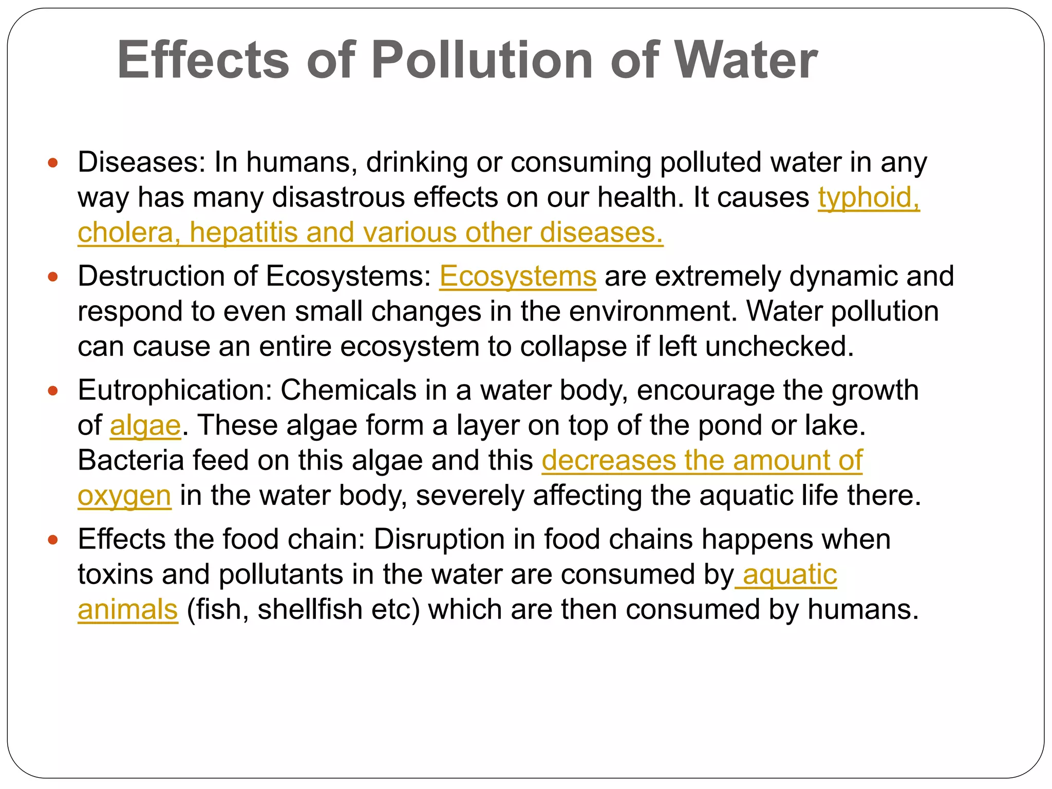 Different types of pollution, it's causes and effects. | PPTX