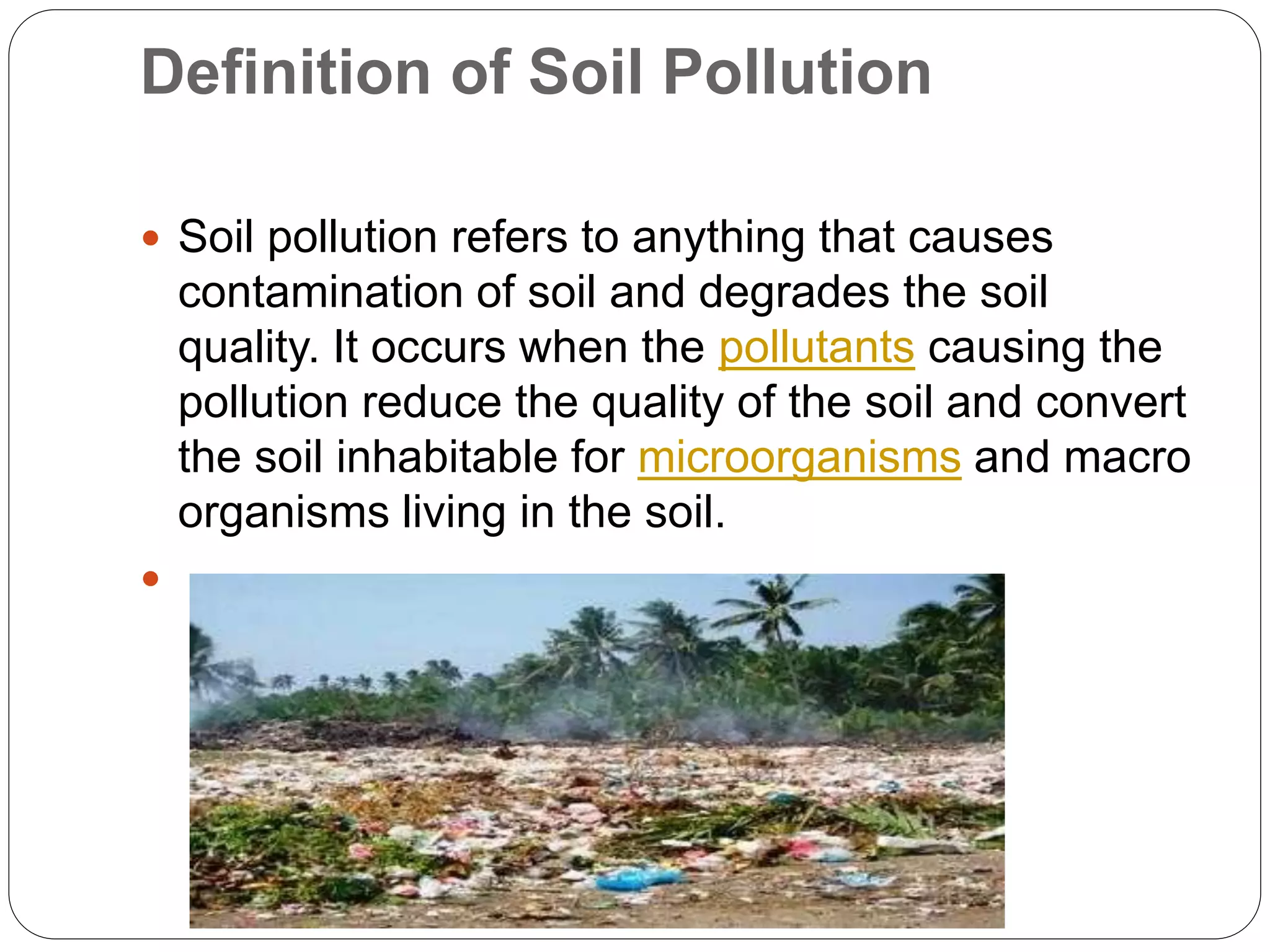 Different types of pollution, it's causes and effects. | PPTX