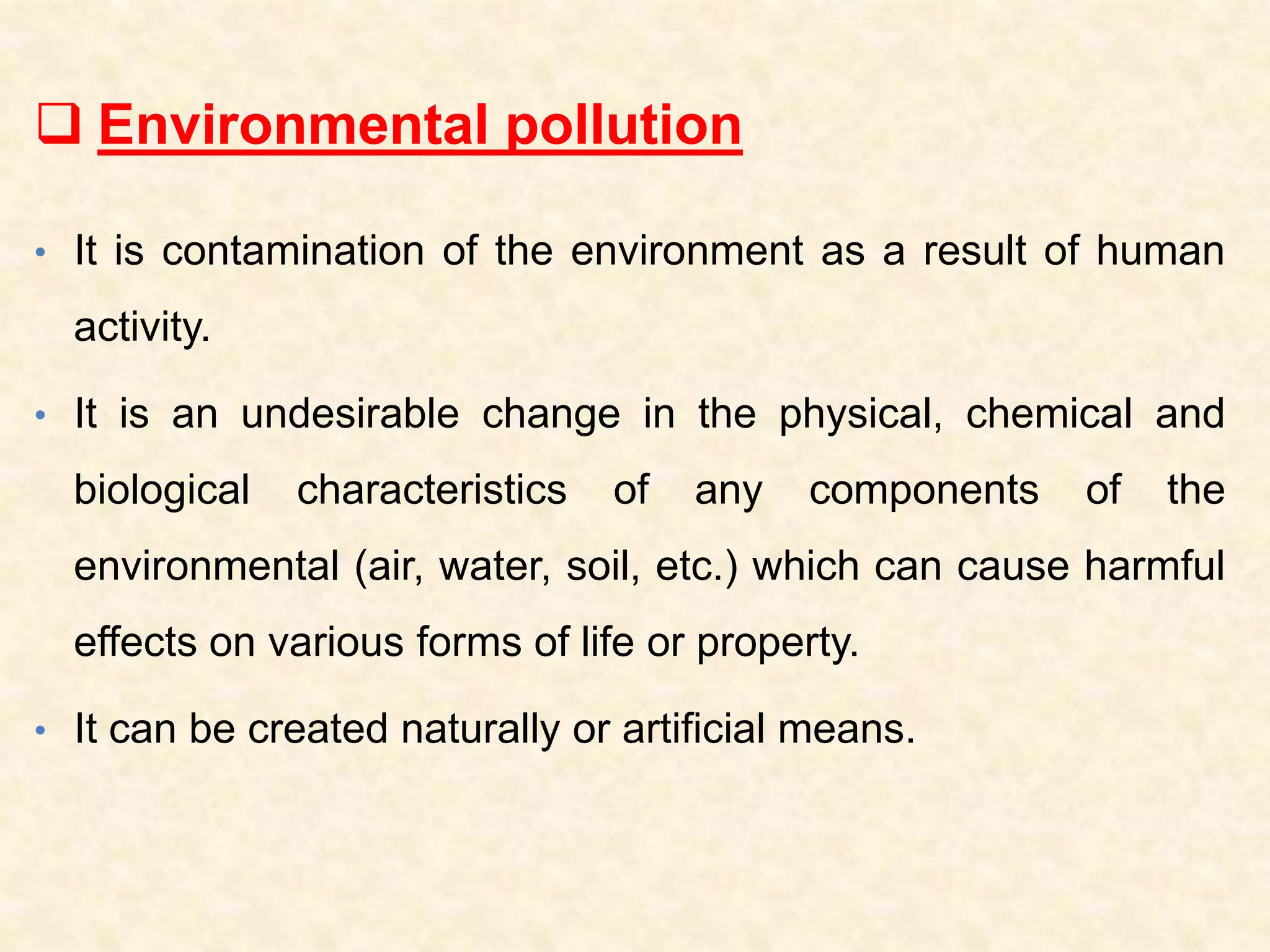 Environmental Pollution | PPTX