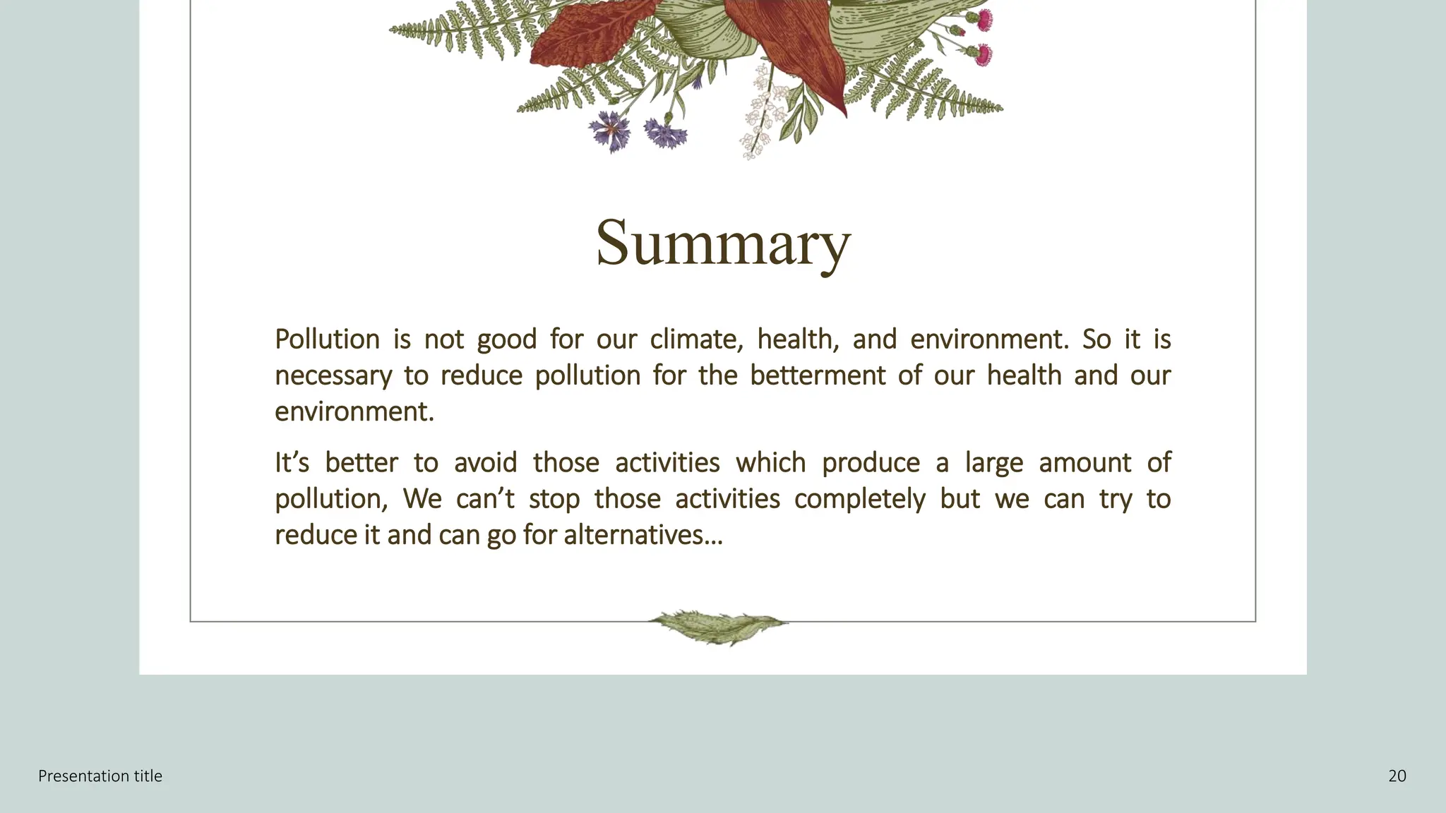 Pollution and climate change that is happening | PPTX