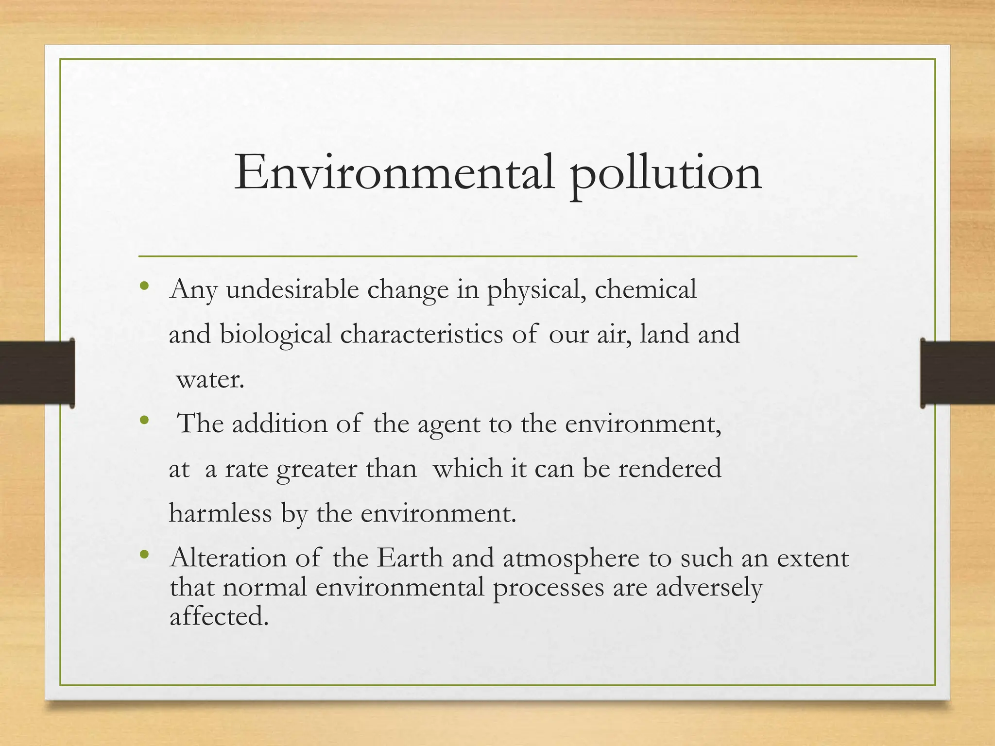 Pollution its types and reasons. Environmental chemistry | PPTX
