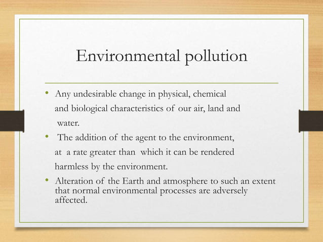 Pollution its types and reasons. Environmental chemistry | PPT