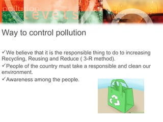 Environmental pollution and how to overcome | POT