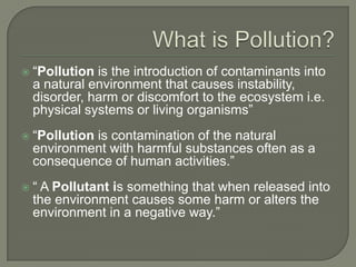 Introduction to Pollution | PPTX
