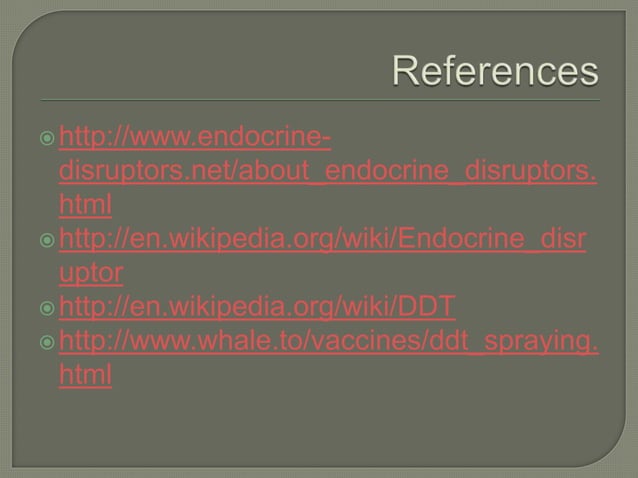 Endocrine Disruptors and DDT | PPT