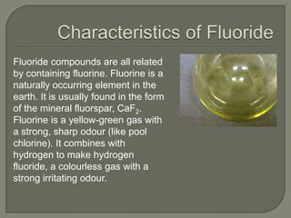 Fluoride as a pollutant | PPTX