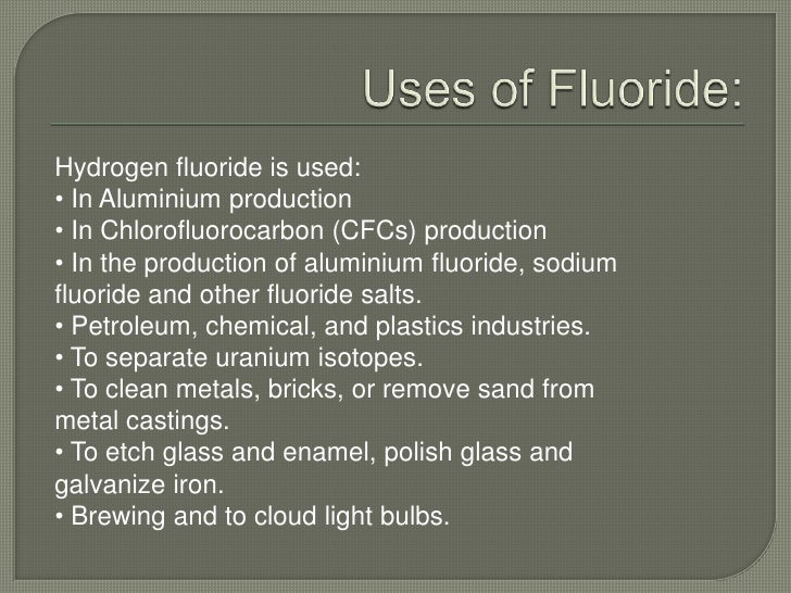 Fluoride as a pollutant