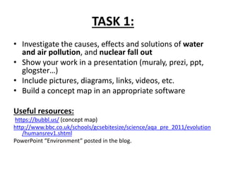 Pollution activity | PPTX | Environment | Science