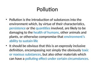 Pollution and its indicators /pollution indicator | PPT