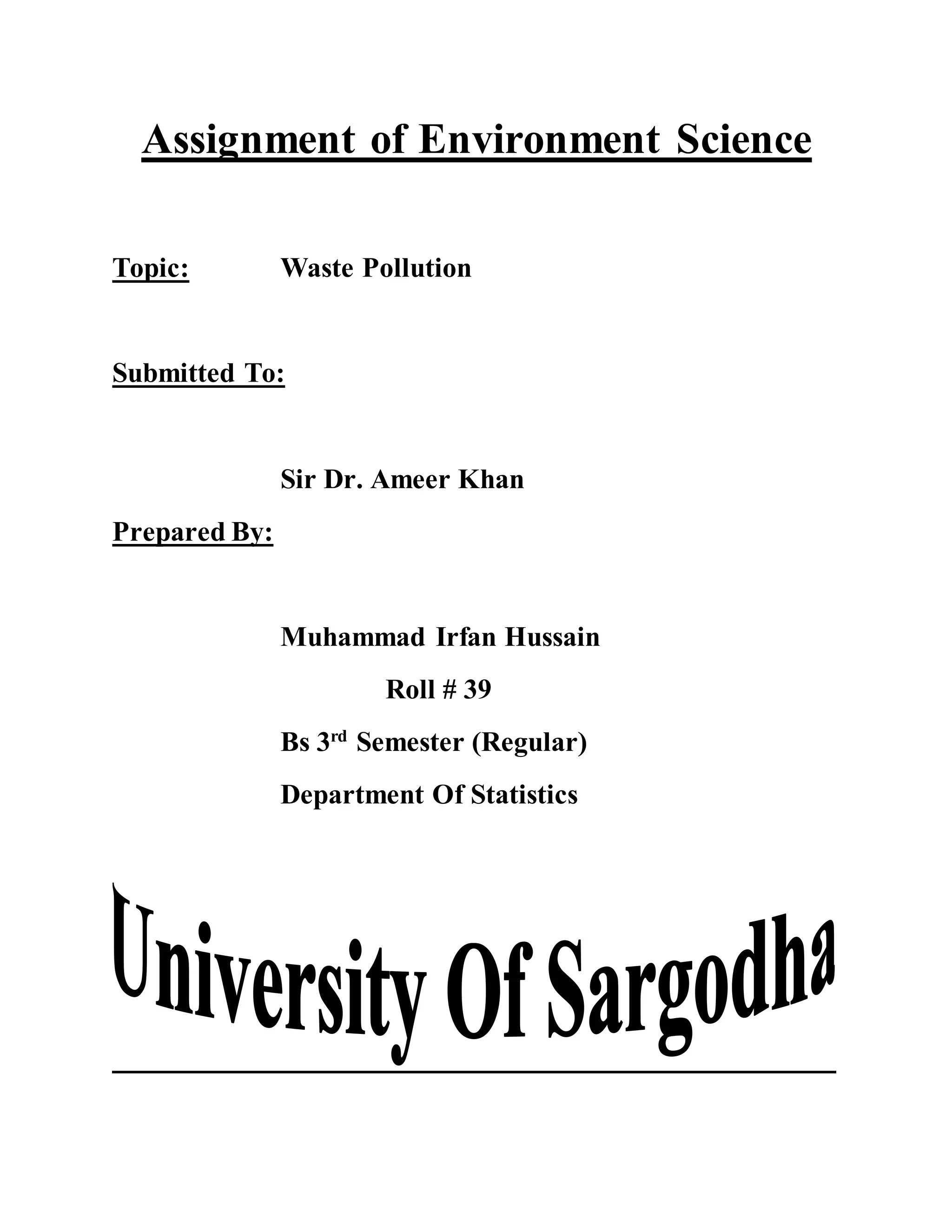 Pollution and its types | DOCX