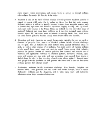 Pollution and its types | DOCX