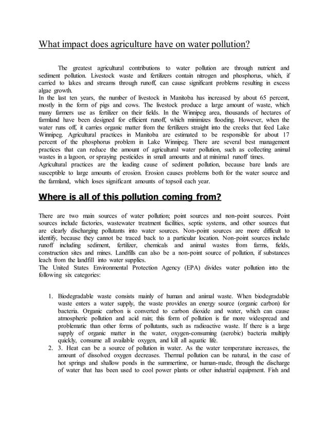 Pollution and its types | DOCX