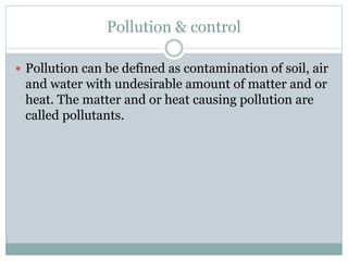 Pollution & control | PPT