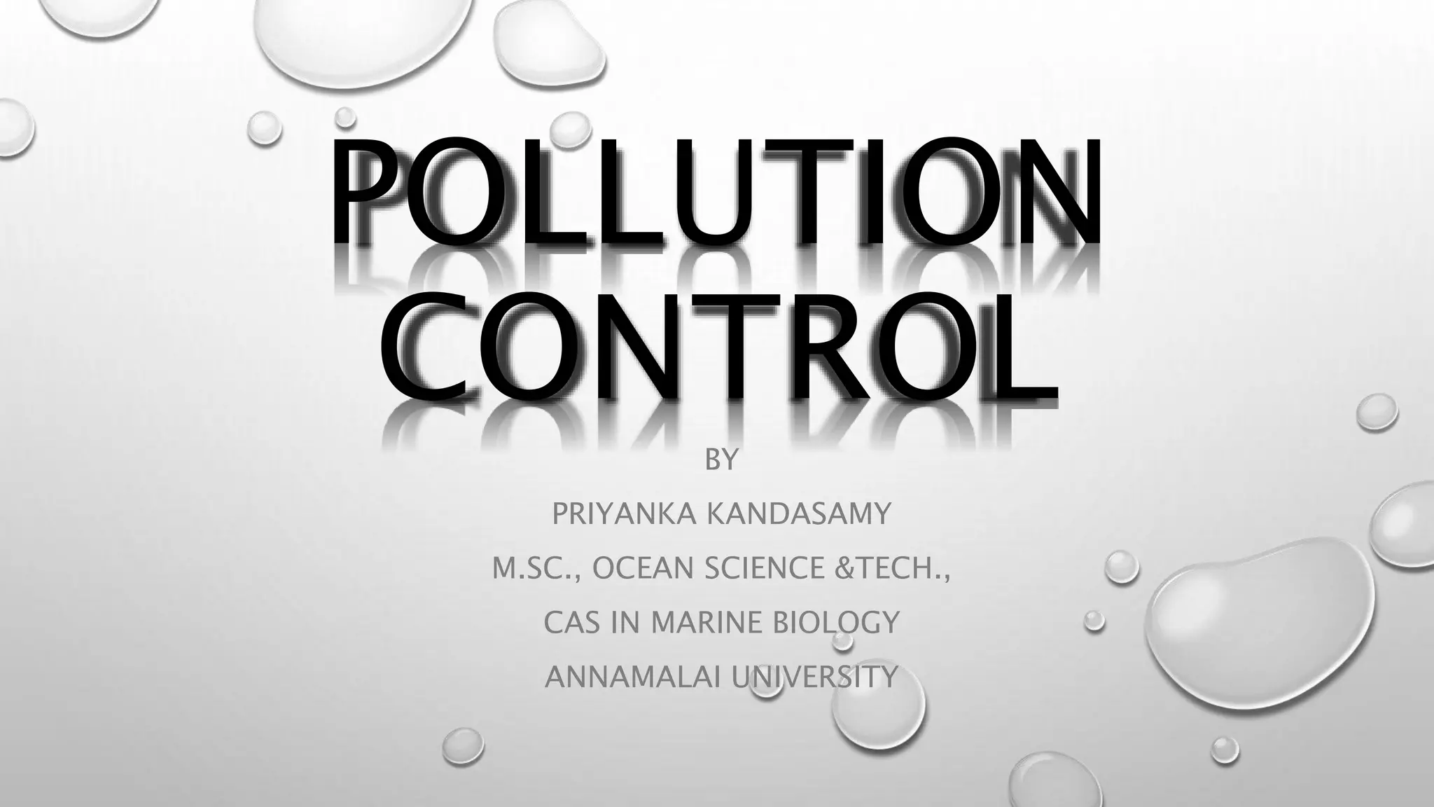 Pollution control | PPT