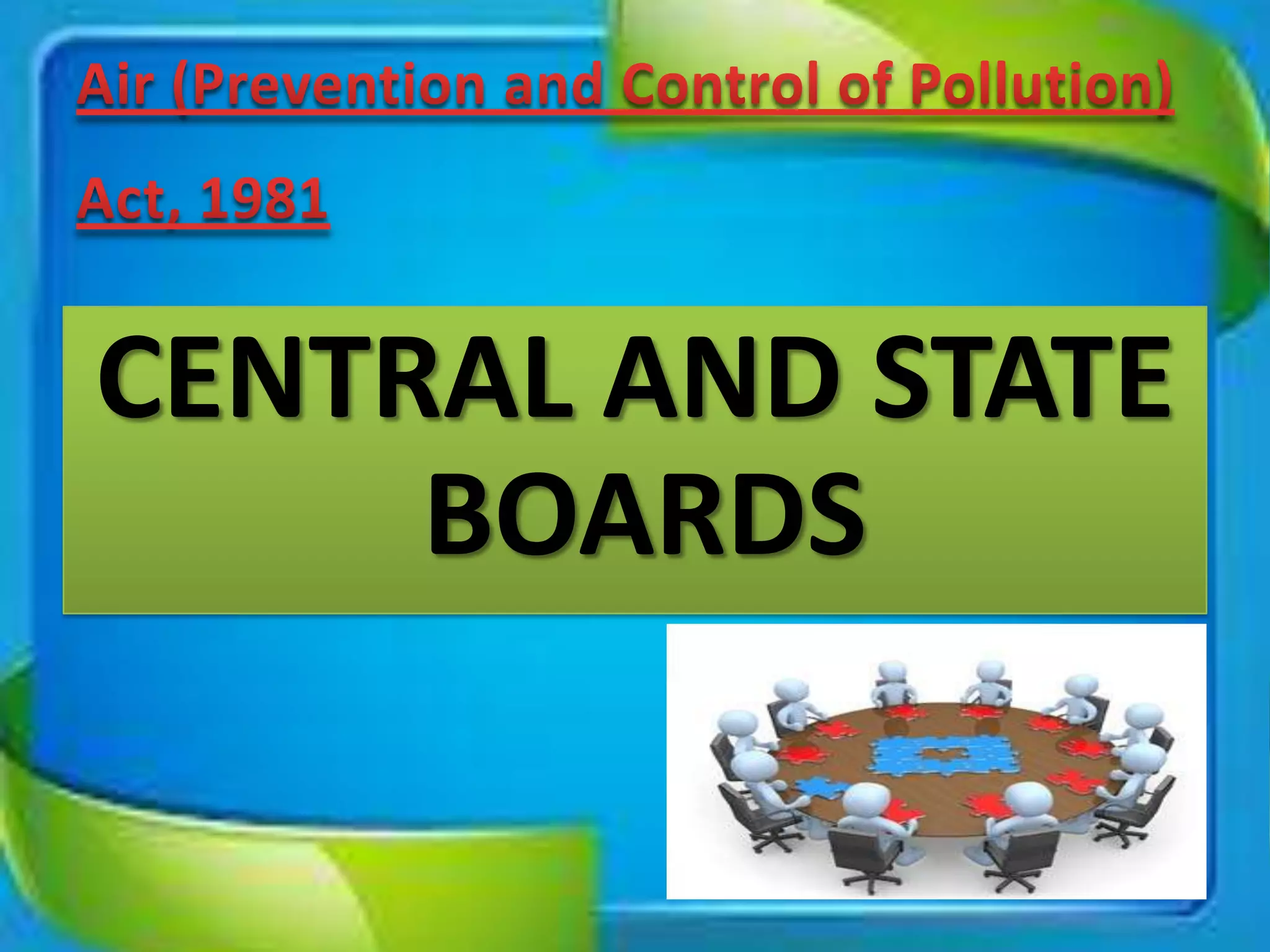 Air (prevention & control of pollution) Act 1981 | PPTX