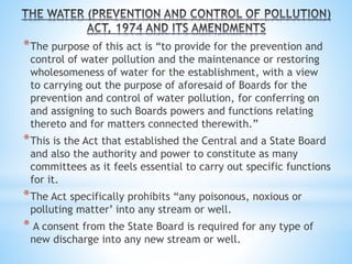 Pollution control acts and regulations of India | PPT