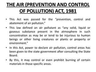 Pollution control acts | PPTX