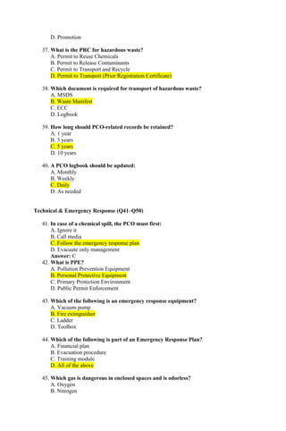 Pollution Control Officer reviewer.docx answered | DOCX
