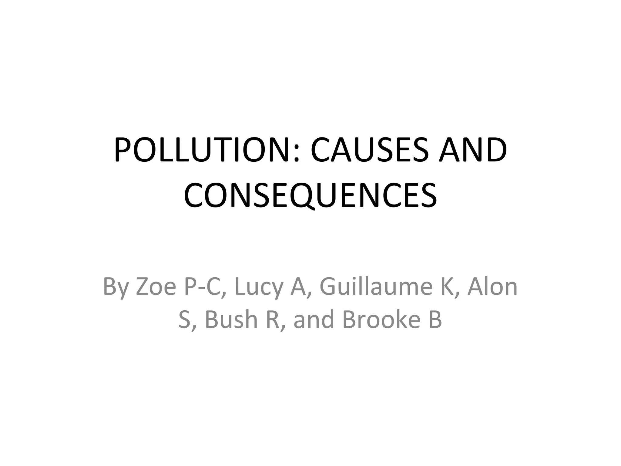 Pollution ell | PPT
