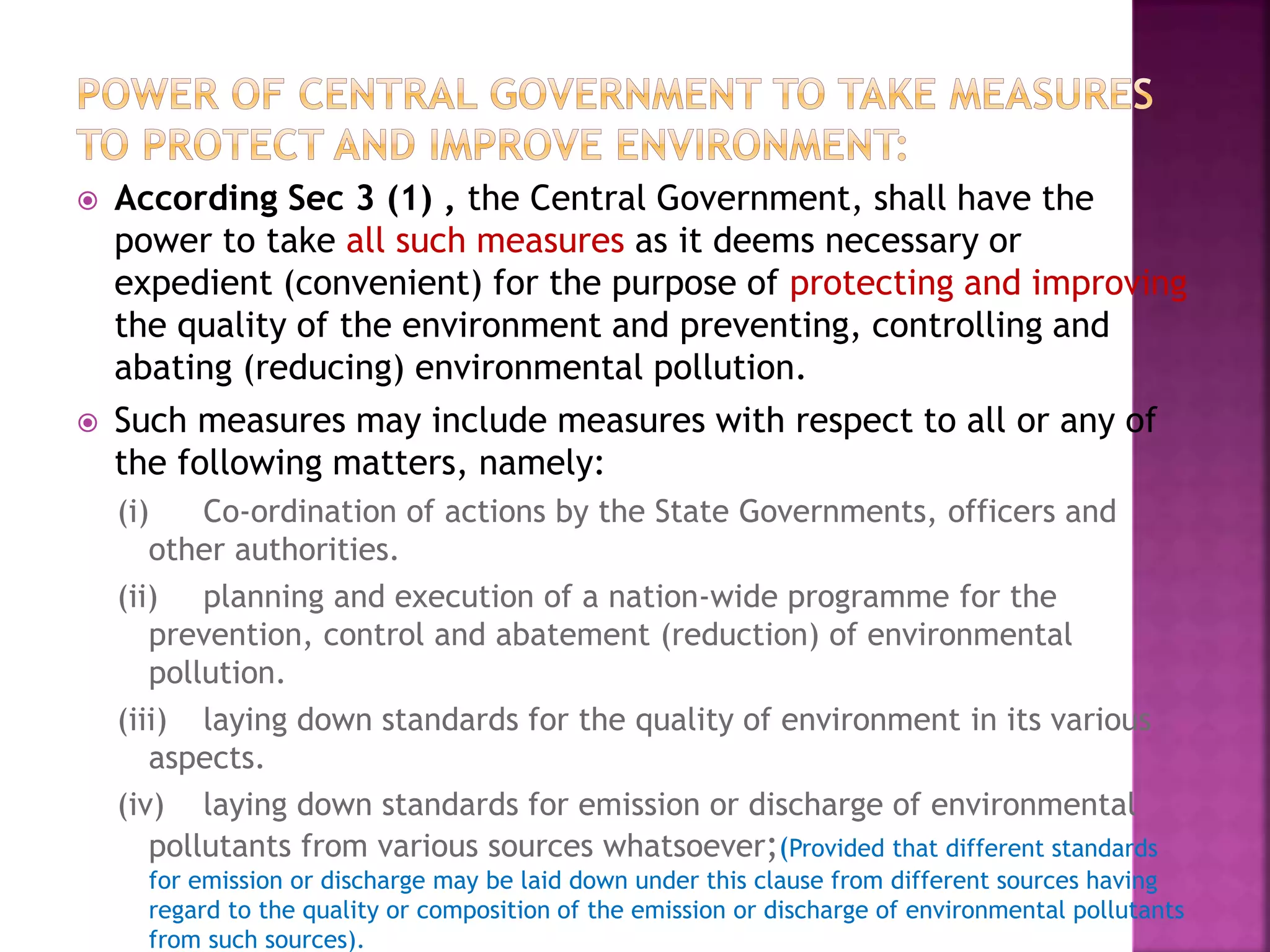 Pollution & environmental control acts | PPTX | Environmental Services ...