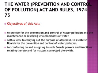 Pollution & environmental control acts | PPTX | Environmental Services ...