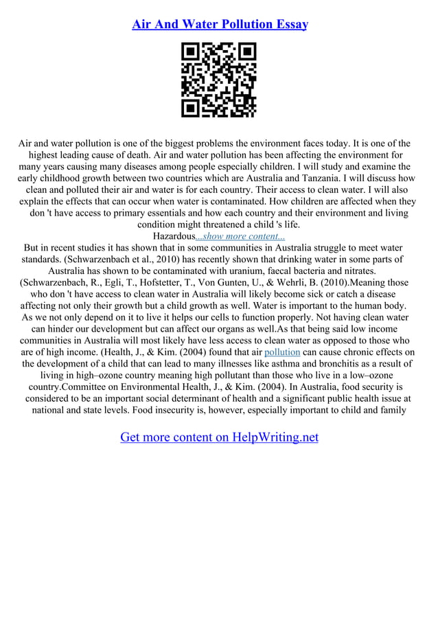 Pollution Essays | PDF
