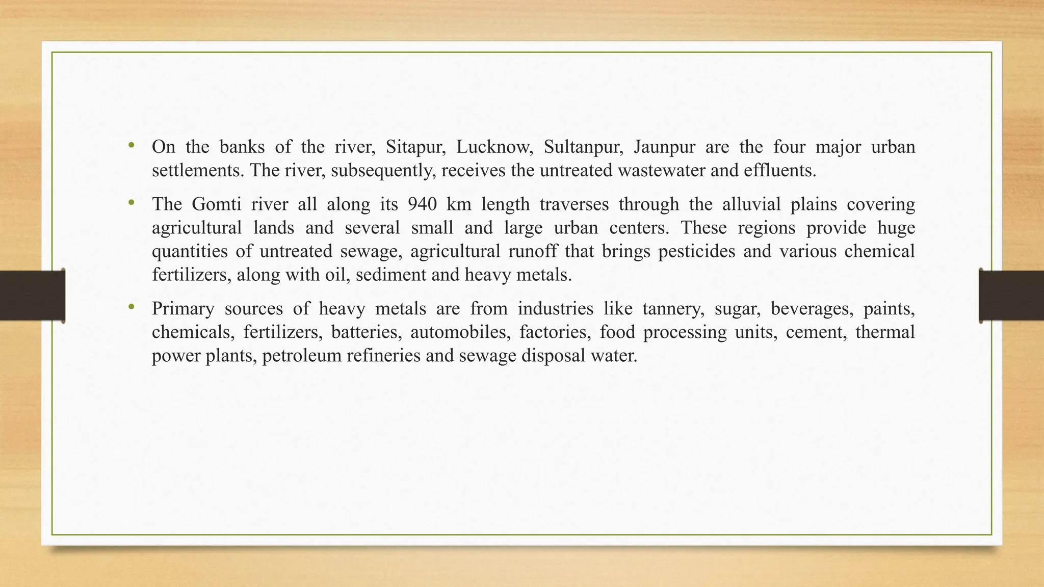 Pollution In Ganga And Gomti River .pptx