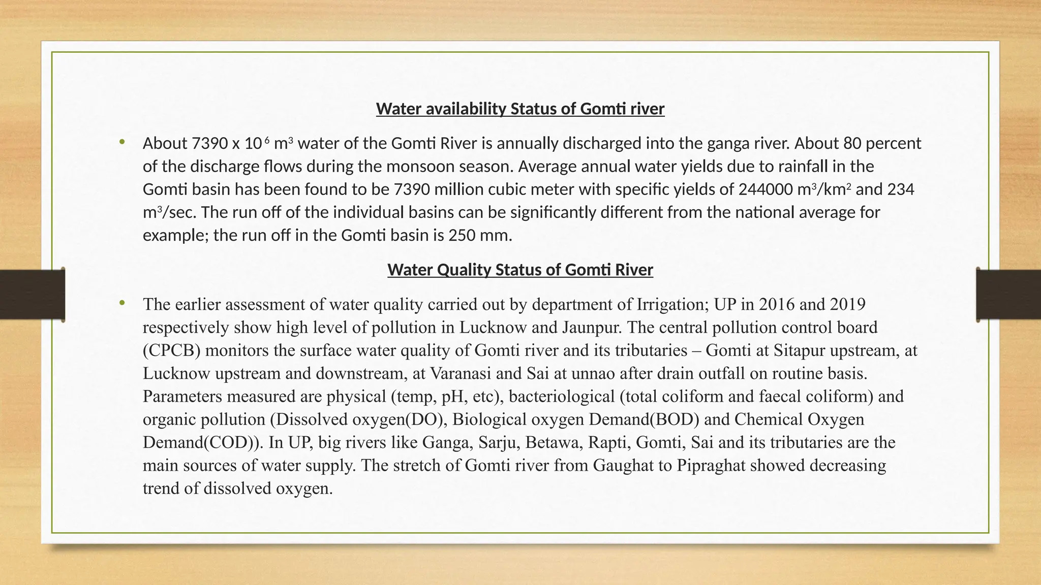 Pollution In Ganga And Gomti River .pptx