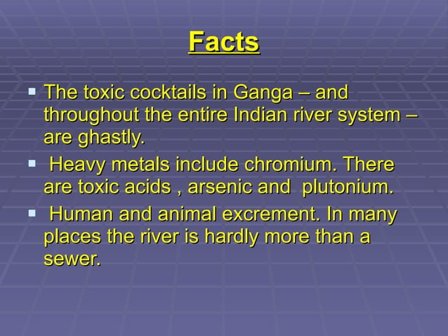 Pollution in River Ganga | PPT | Environment | Science