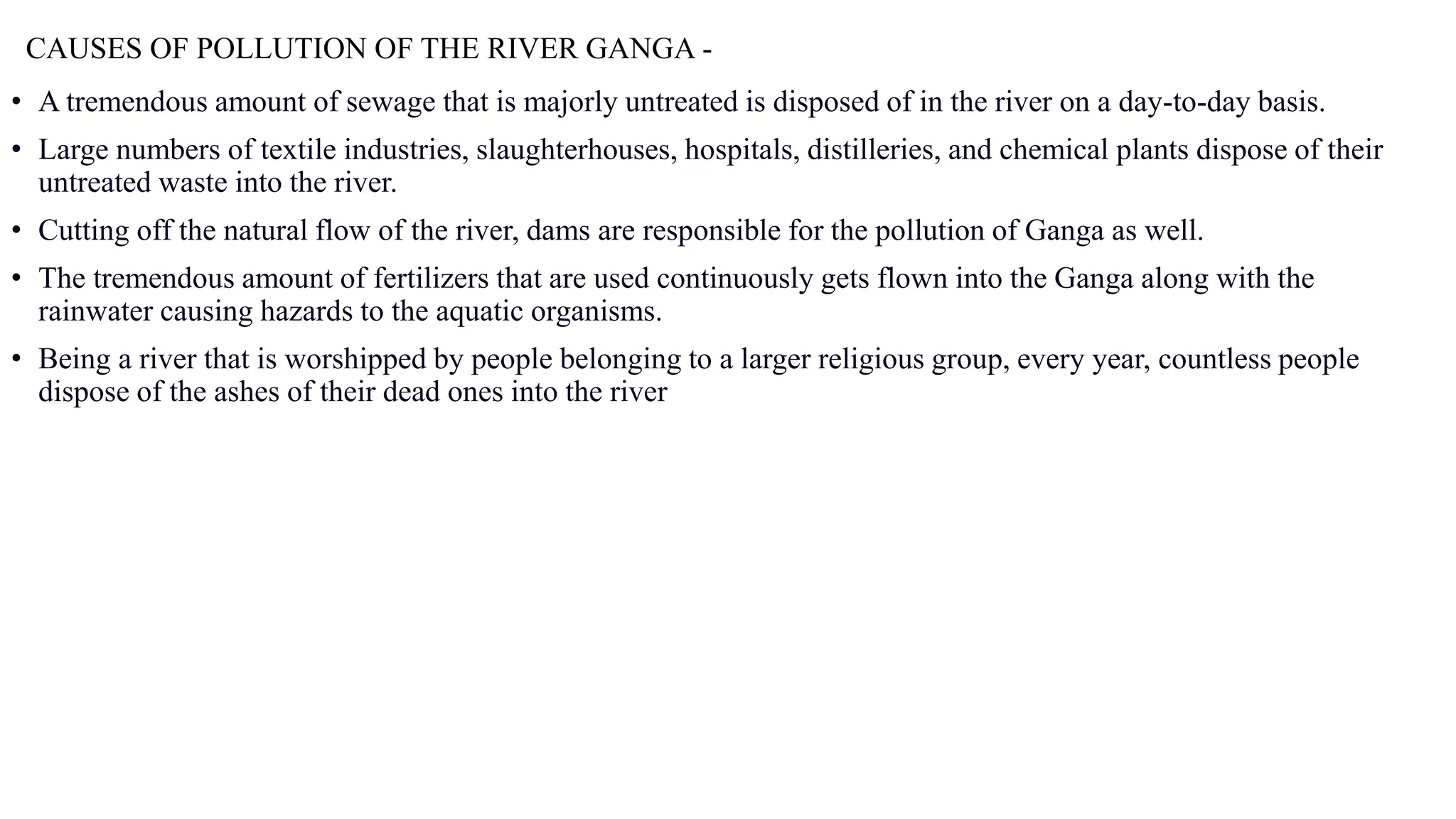 Pollution in River Ganga | PPT