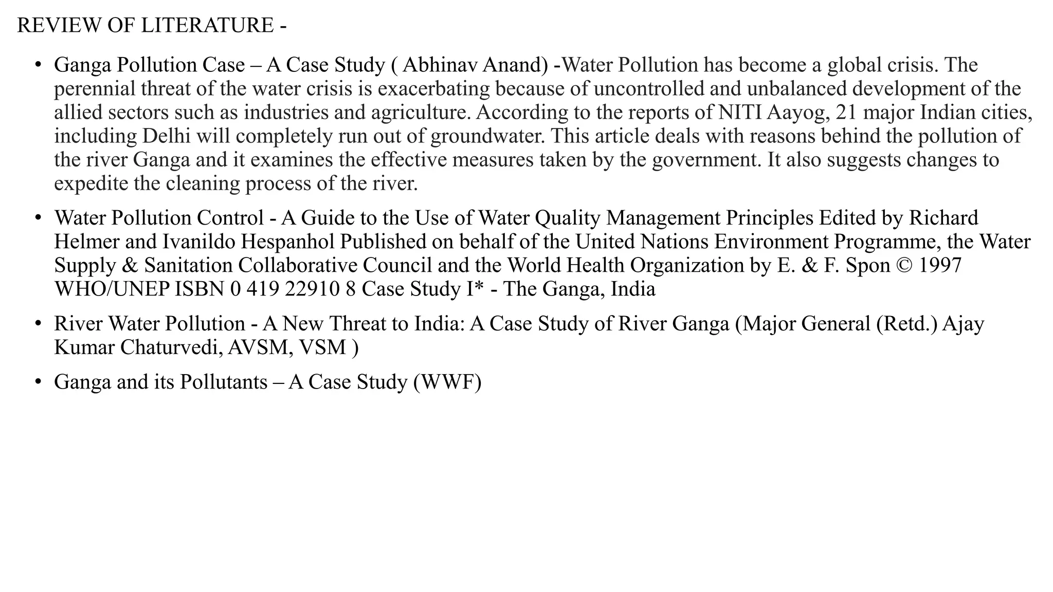 Pollution in River Ganga | PPT