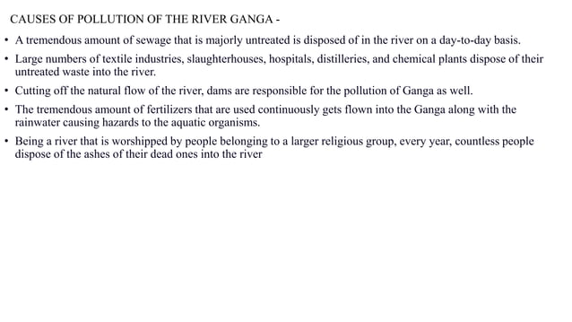 Pollution in River Ganga | PPT