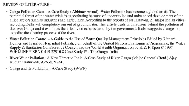 Pollution in River Ganga | PPT