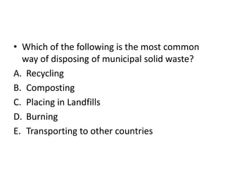Pollution multiple choice | PPTX