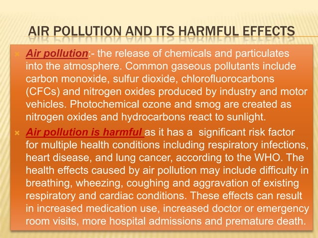 Pollution of air and water | PPT