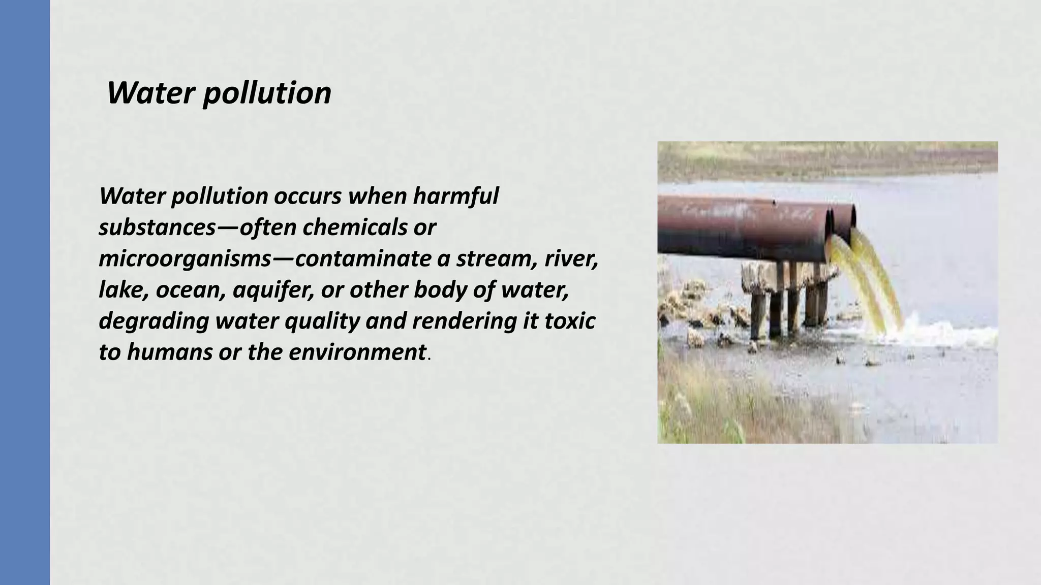 Pollution of air , water and land | PDF