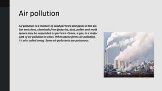 Pollution of air , water and land | PDF