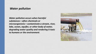 Pollution of air , water and land | PDF