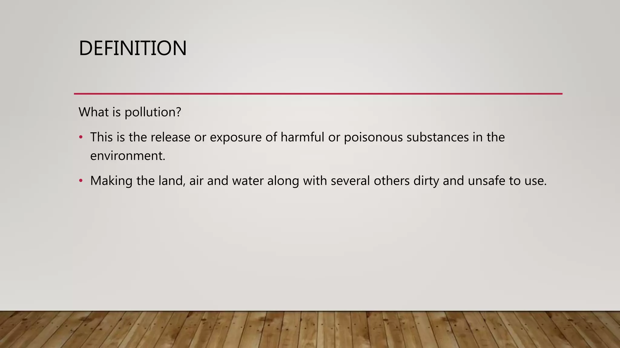 Types of Pollution | PPTX